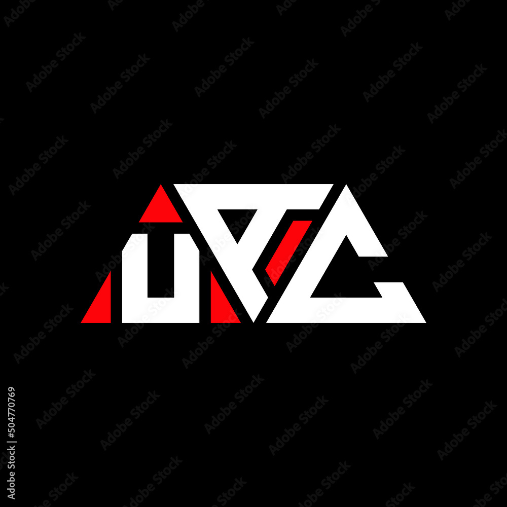 UAC triangle letter logo design with triangle shape. UAC triangle logo ...