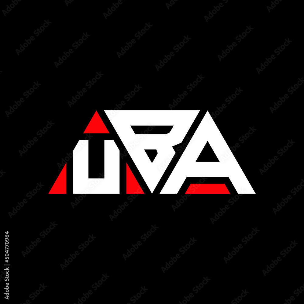 UBA triangle letter logo design with triangle shape. UBA triangle logo ...