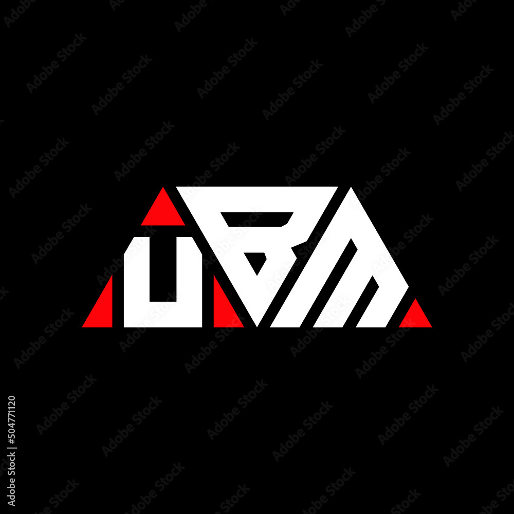 UBM triangle letter logo design with triangle shape. UBM triangle logo ...
