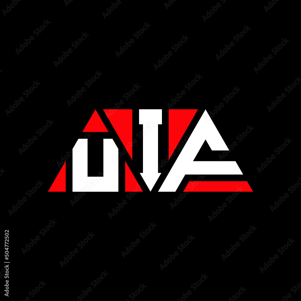UIF triangle letter logo design with triangle shape. UIF triangle logo ...