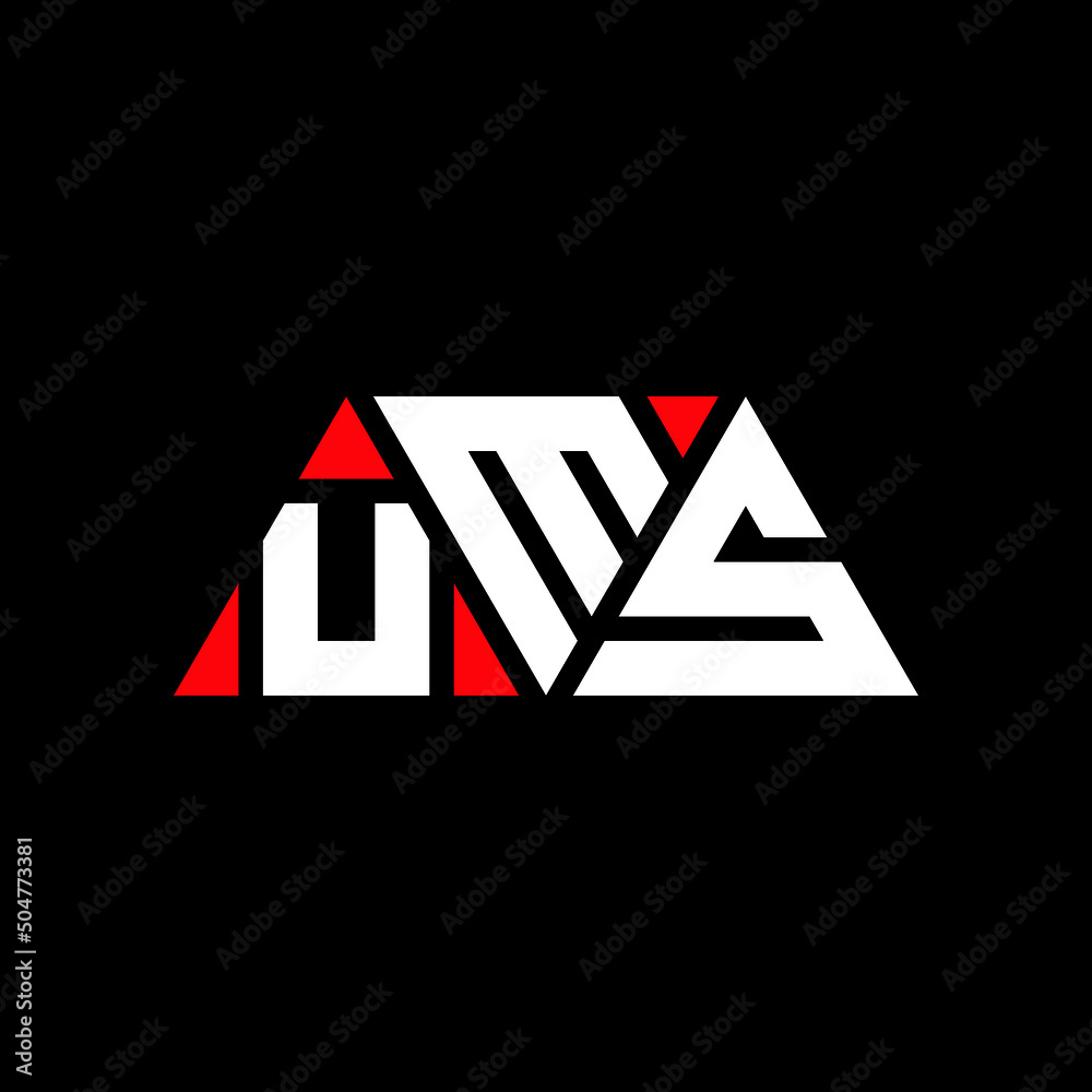 UMS triangle letter logo design with triangle shape. UMS triangle logo ...