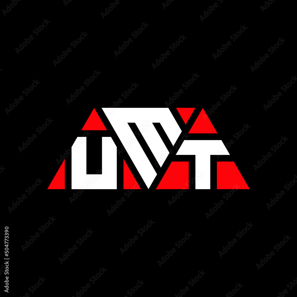 UMT triangle letter logo design with triangle shape. UMT triangle logo ...