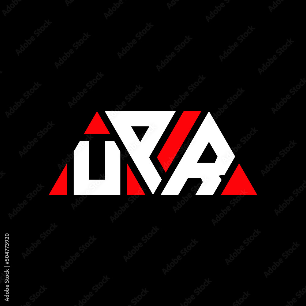 UPR triangle letter logo design with triangle shape. UPR triangle logo ...