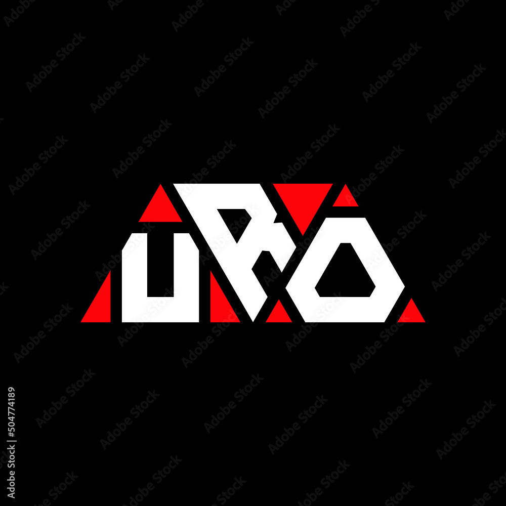 URO triangle letter logo design with triangle shape. URO triangle logo ...