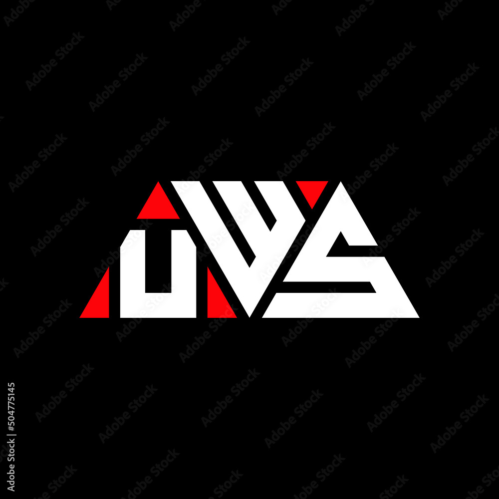 UWS triangle letter logo design with triangle shape. UWS triangle logo ...