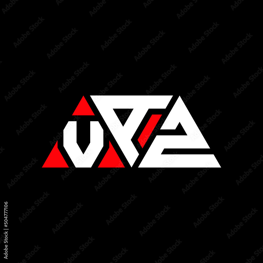 VAZ triangle letter logo design with triangle shape. VAZ triangle logo ...