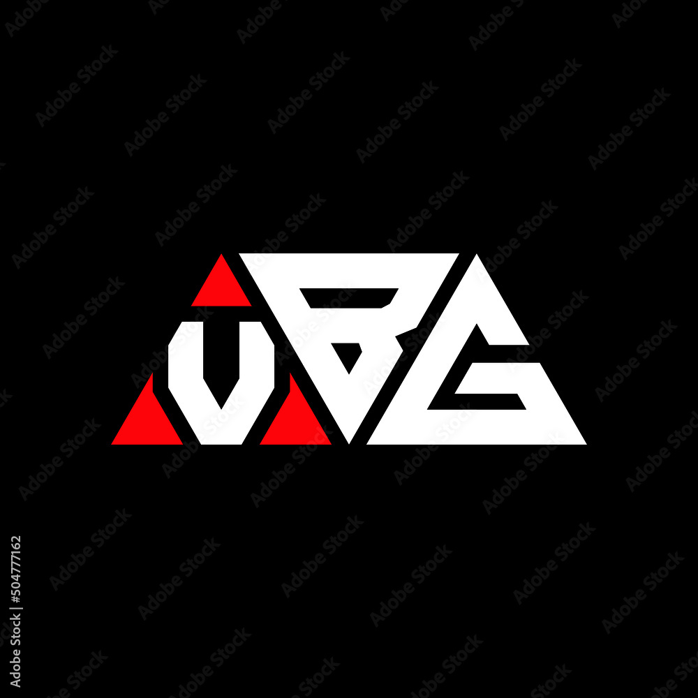 VBG triangle letter logo design with triangle shape. VBG triangle logo ...