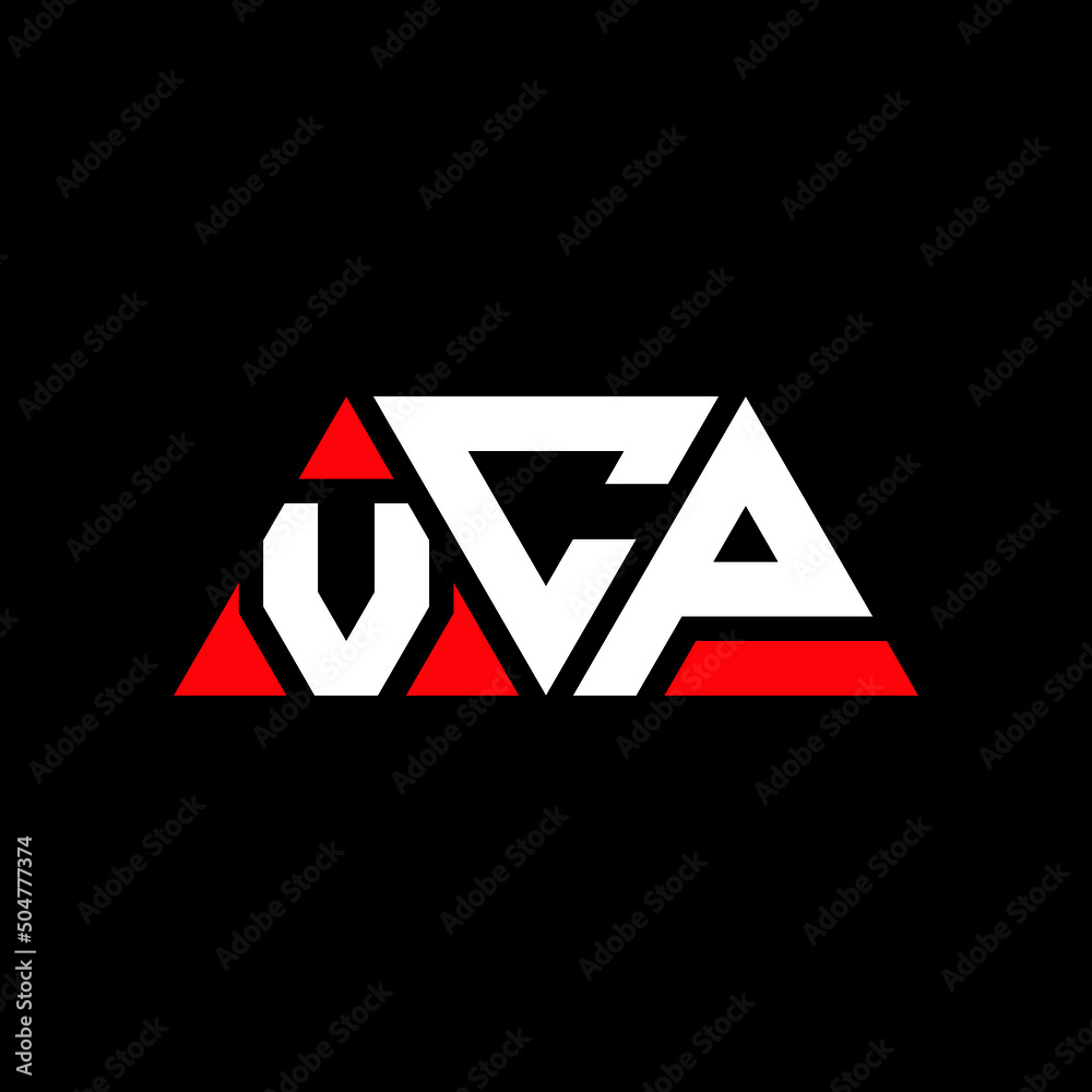 VCP triangle letter logo design with triangle shape. VCP triangle logo ...