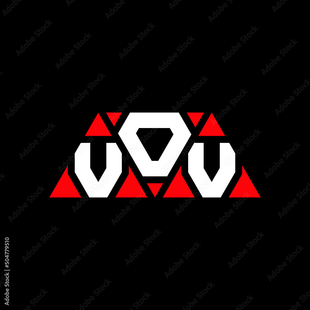 VOV triangle letter logo design with triangle shape. VOV triangle logo ...