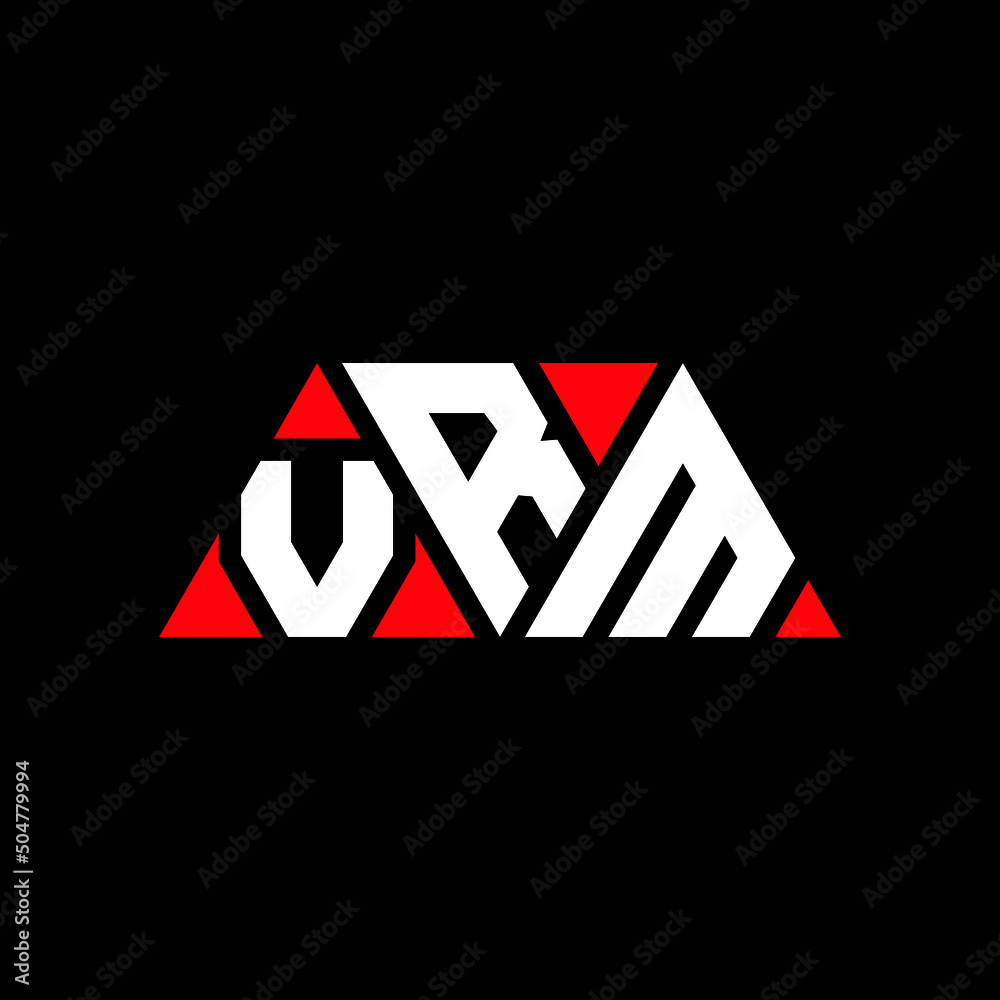 VRM triangle letter logo design with triangle shape. VRM triangle logo ...