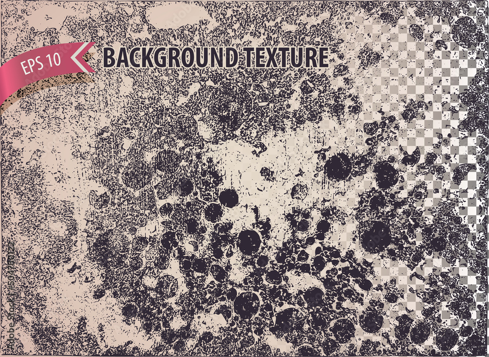 Isolated rough overlay grunge texture with distressed effect. Abstract ...