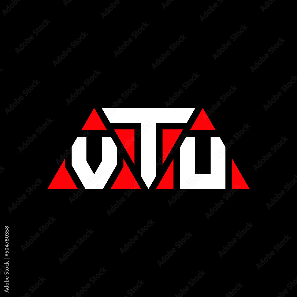 VTU triangle letter logo design with triangle shape. VTU triangle logo ...
