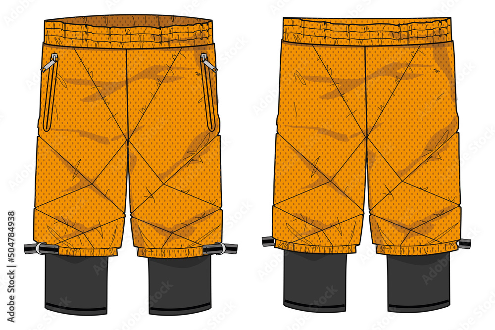Sport Shorts with compression inner tights design vector template ...