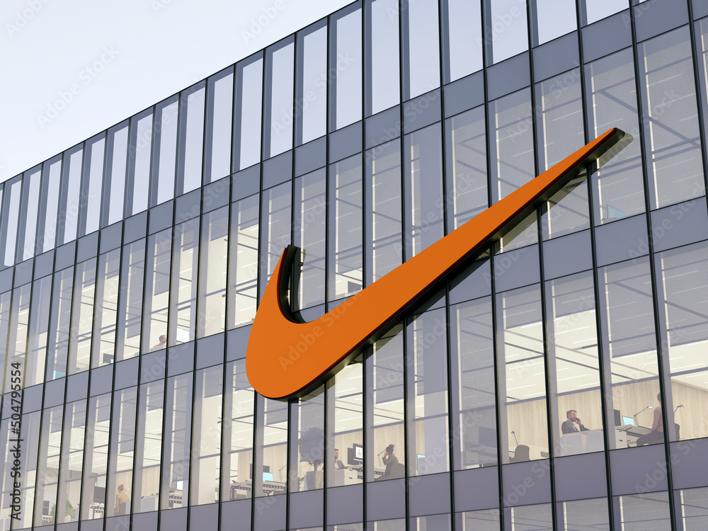 Beaverton, OR, USA. May 2, 2022. Editorial Use Only, 3D CGI. Nike ...