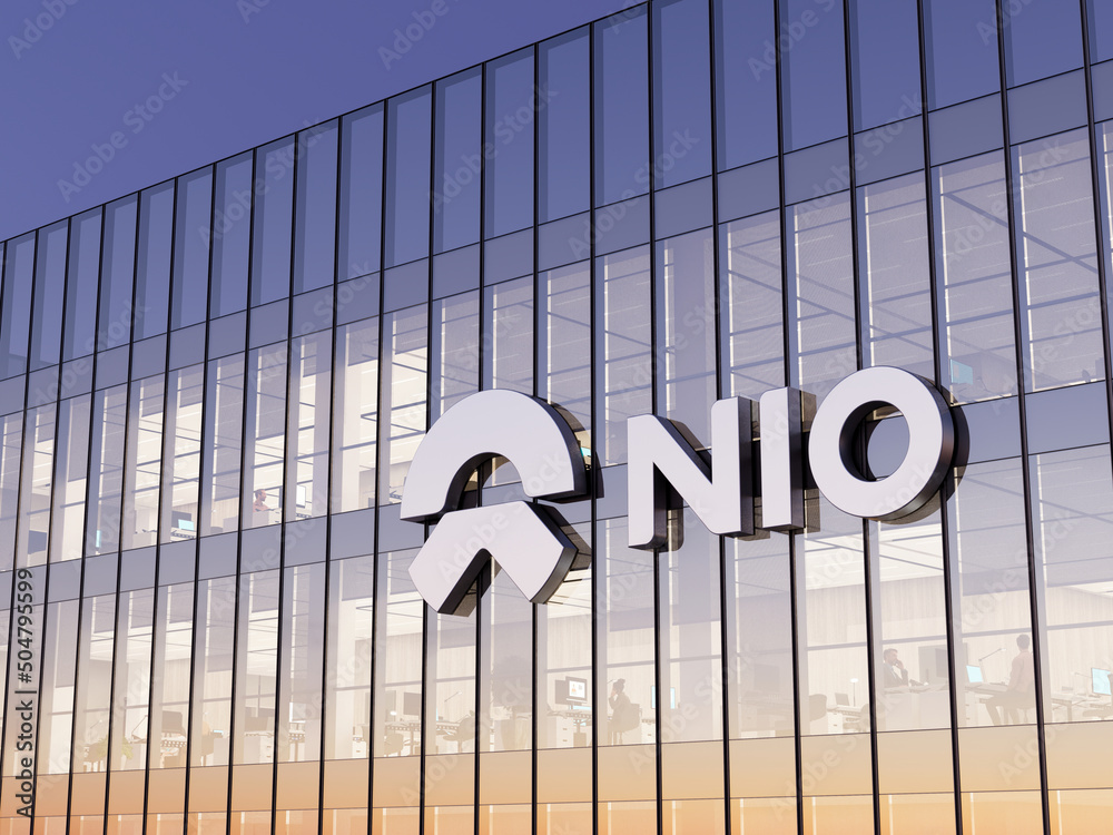 Shanghai, China. May 2, 2022. Editorial Use Only, 3D CGI. NIO Company ...