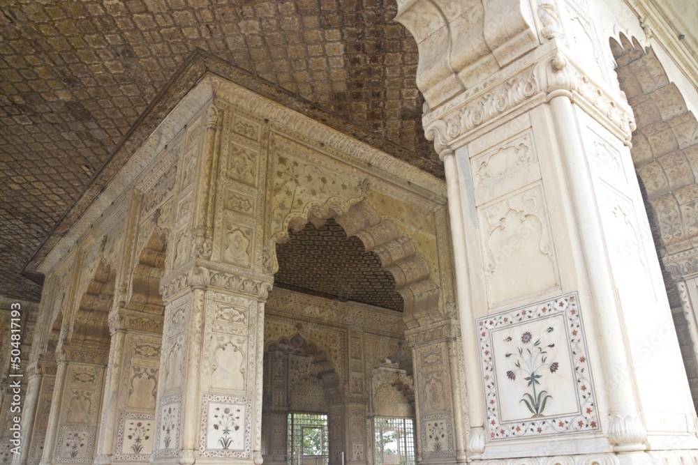 mughal era building inside , unesco world heritage site, red fort ...