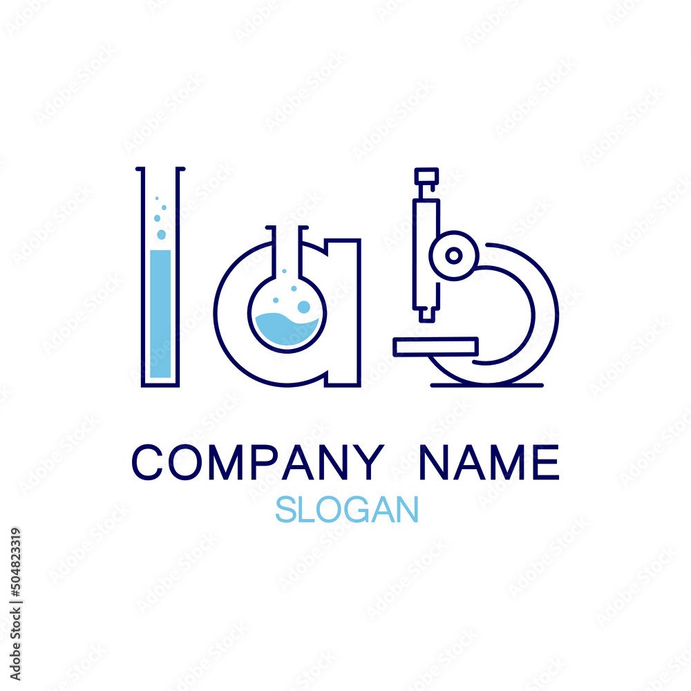 Lab Logo Design. Laboratory Logo Designed With 'lab' Letters As ...
