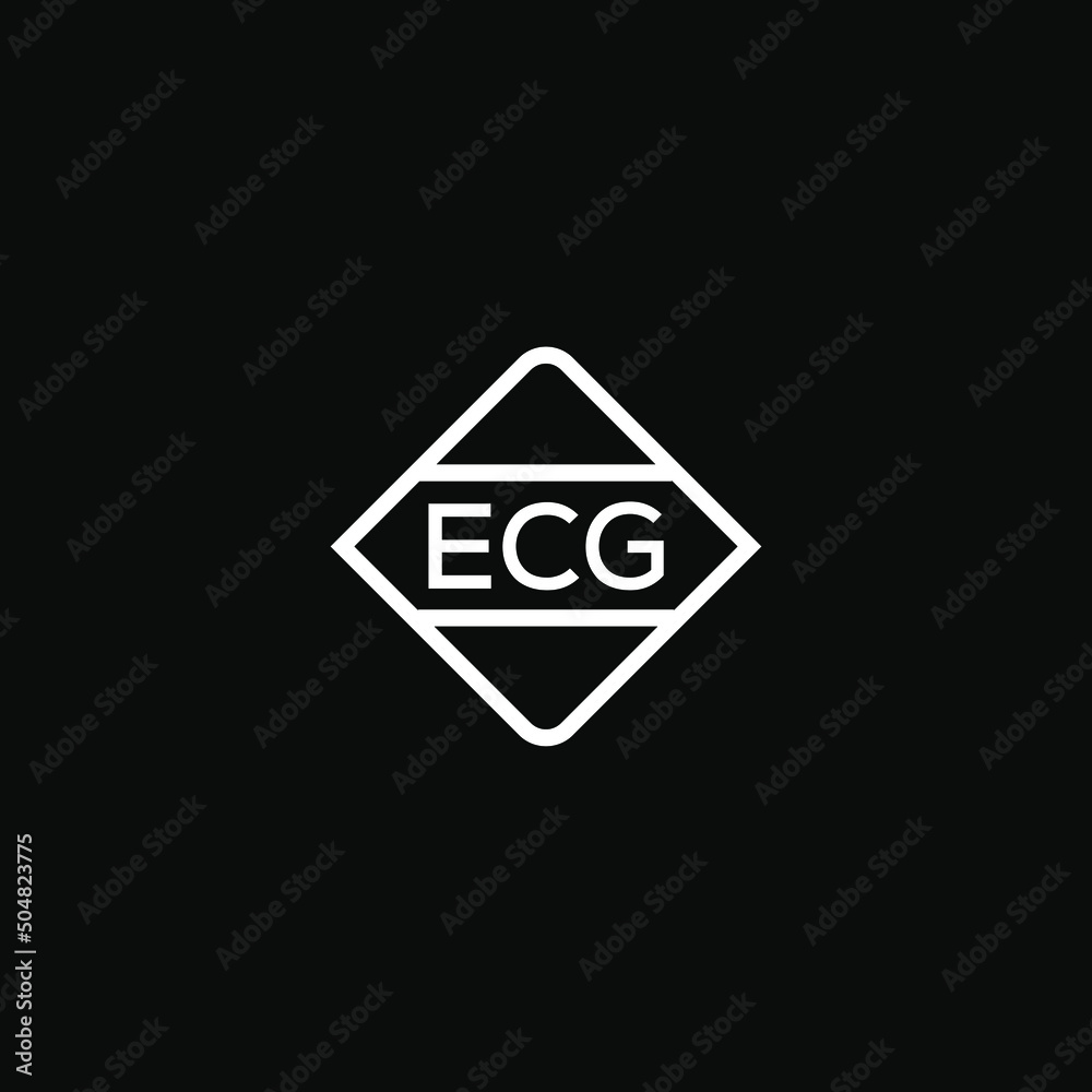 ECG letter design for logo and icon.ECG monogram logo.vector ...