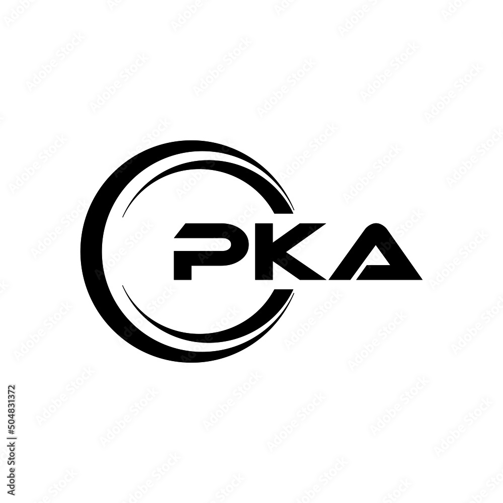 PKA letter logo design with white background in illustrator, vector ...