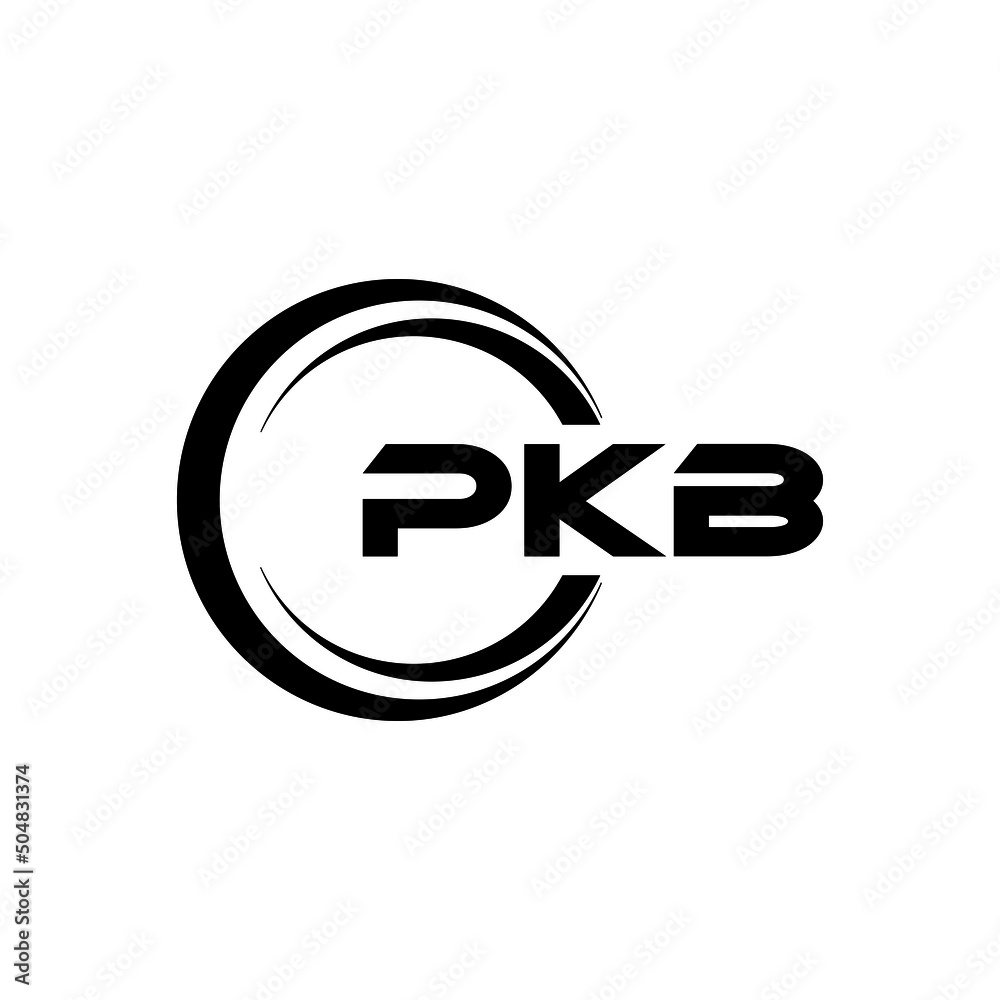 PKB letter logo design with white background in illustrator, vector ...