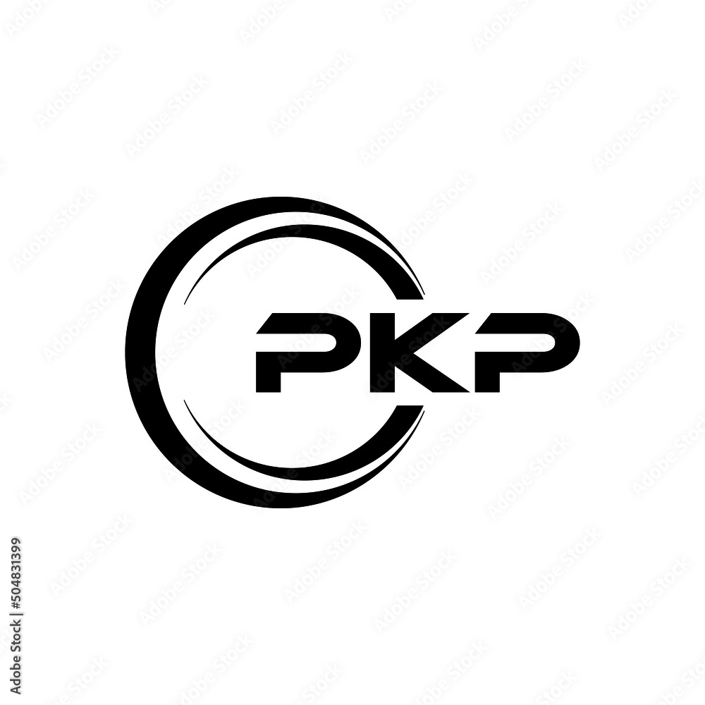 PKP letter logo design with white background in illustrator, vector ...