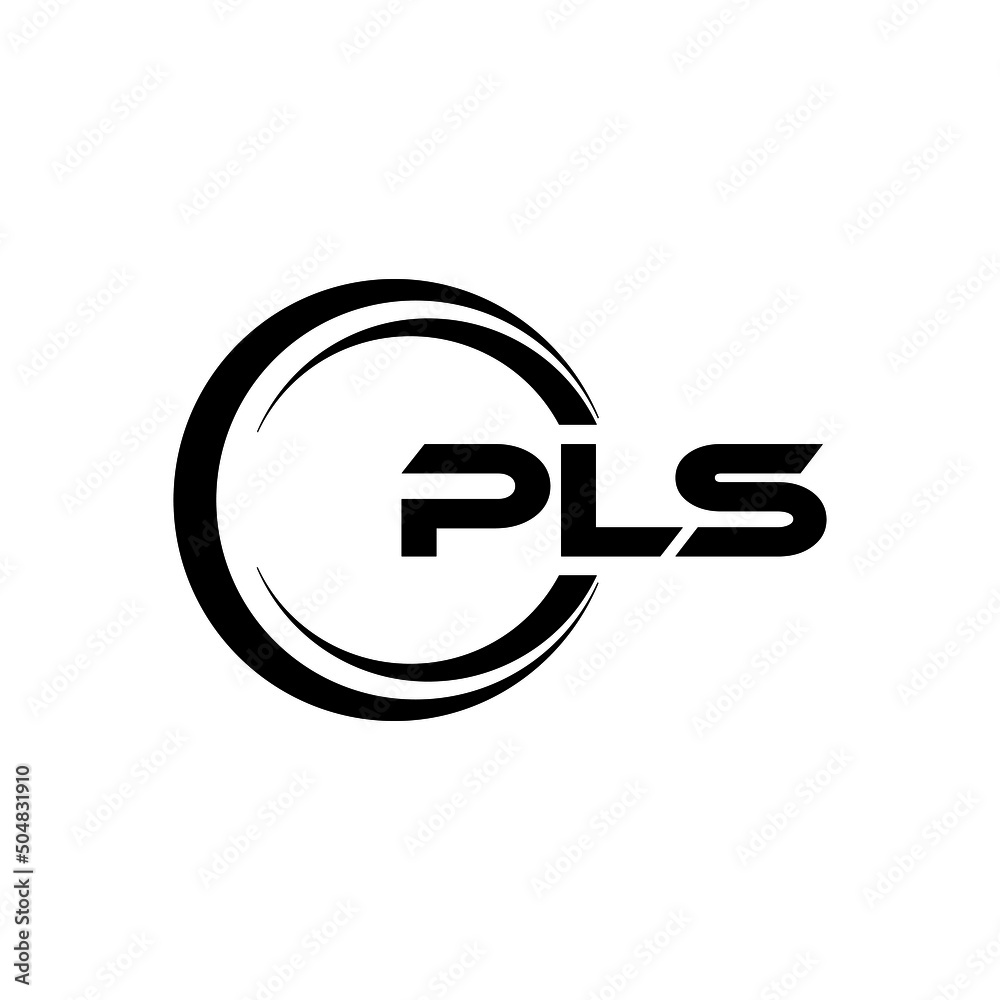 PLS letter logo design with white background in illustrator, vector ...