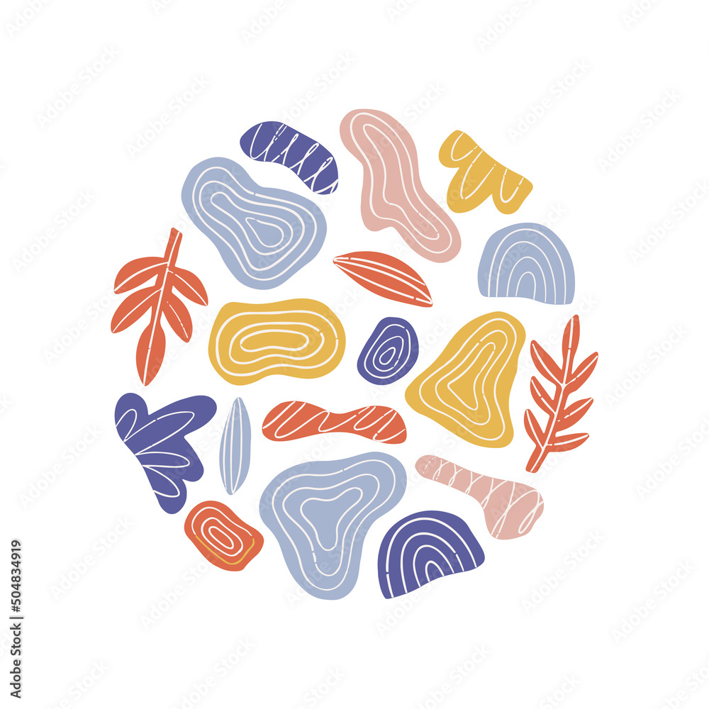 Abstract geometric shapes flat vector illustration. Balance and harmony ...