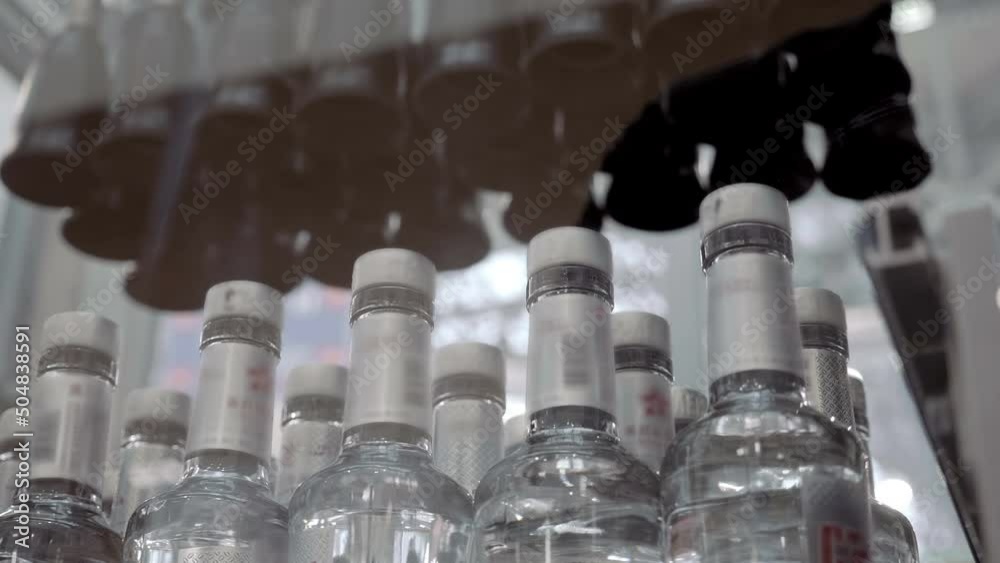 Vacuum grippers for carrying a group of vodka bottles into shipping ...