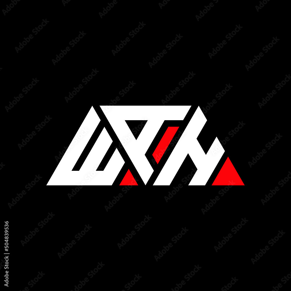 WAH triangle letter logo design with triangle shape. WAH triangle logo ...