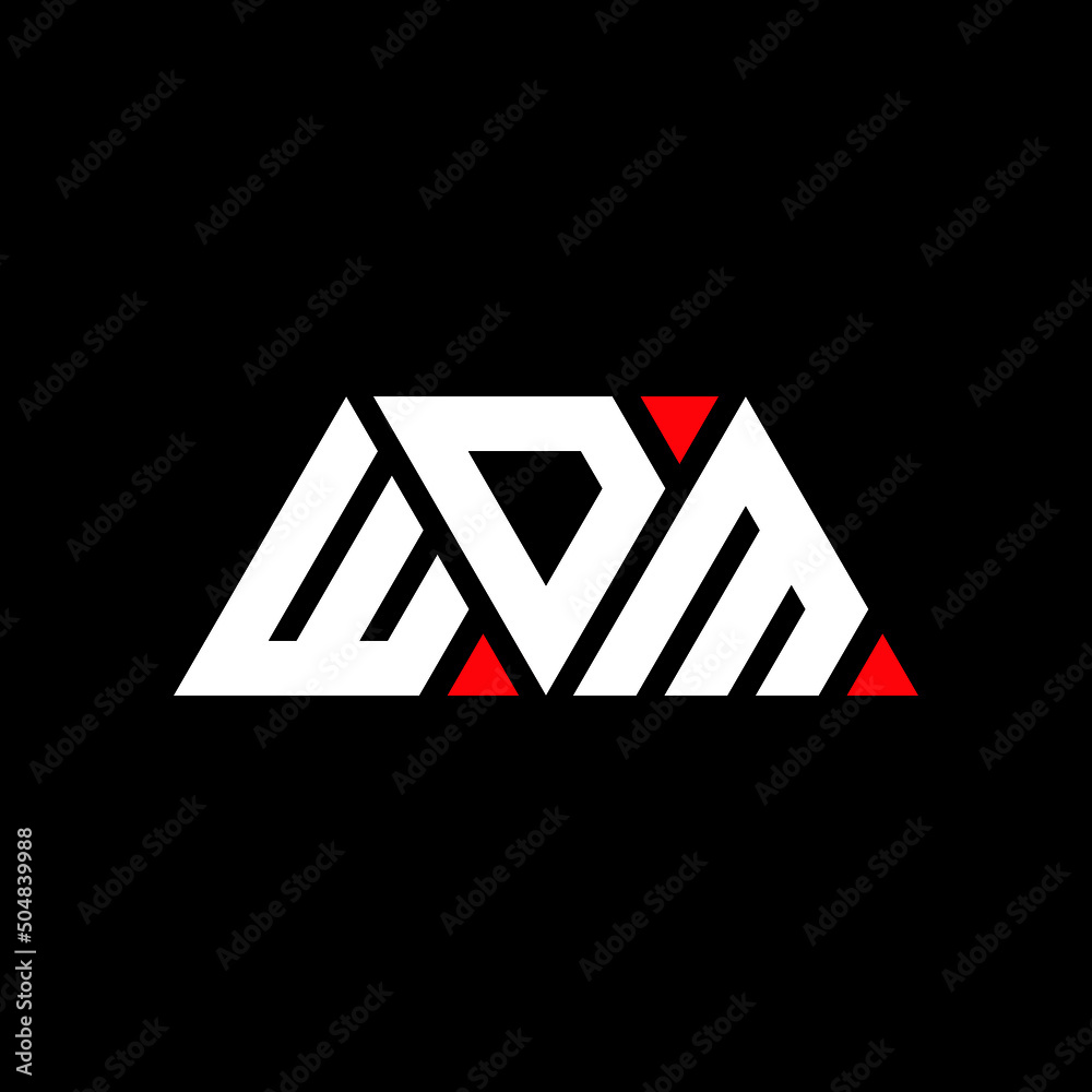 WDM triangle letter logo design with triangle shape. WDM triangle logo ...