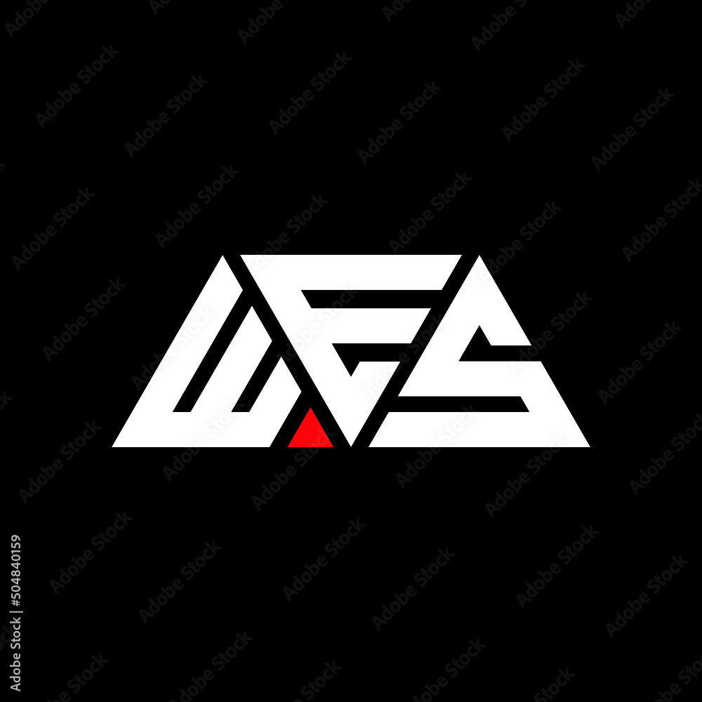 WES triangle letter logo design with triangle shape. WES triangle logo ...