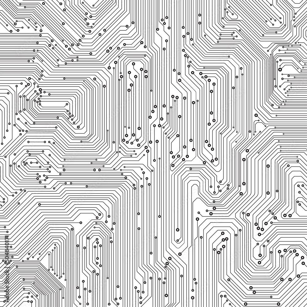 Circuit Board Lines Technology Minimal Pattern Concept Vector