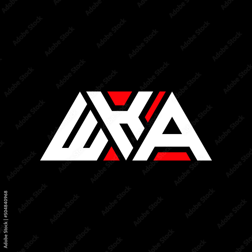 WKA triangle letter logo design with triangle shape. WKA triangle logo ...