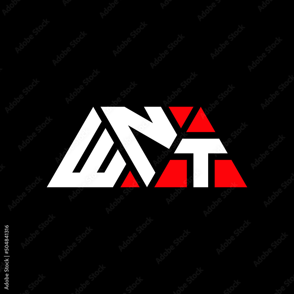 WNT triangle letter logo design with triangle shape. WNT triangle logo ...