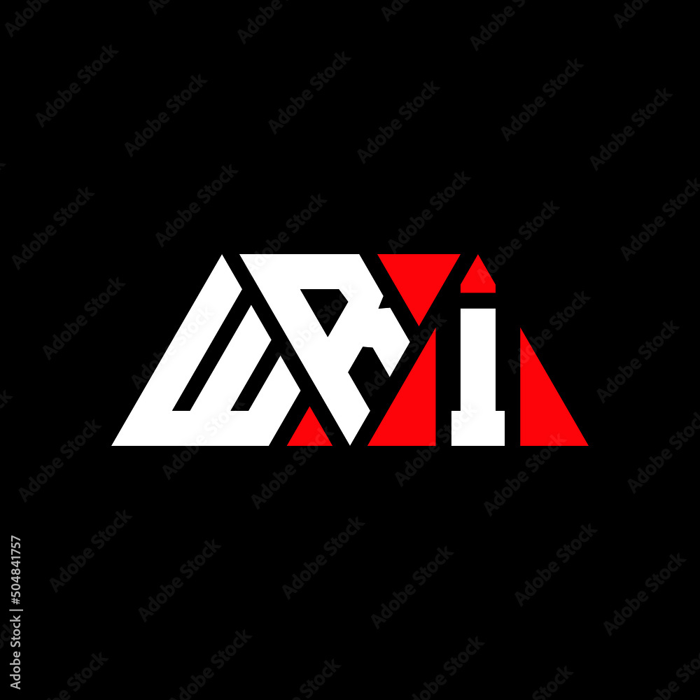 WRI triangle letter logo design with triangle shape. WRI triangle logo ...