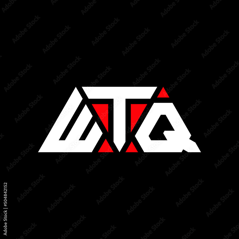WTQ triangle letter logo design with triangle shape. WTQ triangle logo ...