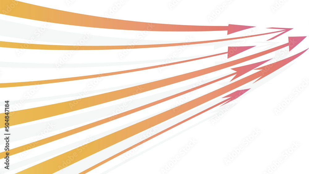 Background illustration of multiple arrows extending from left to right ...