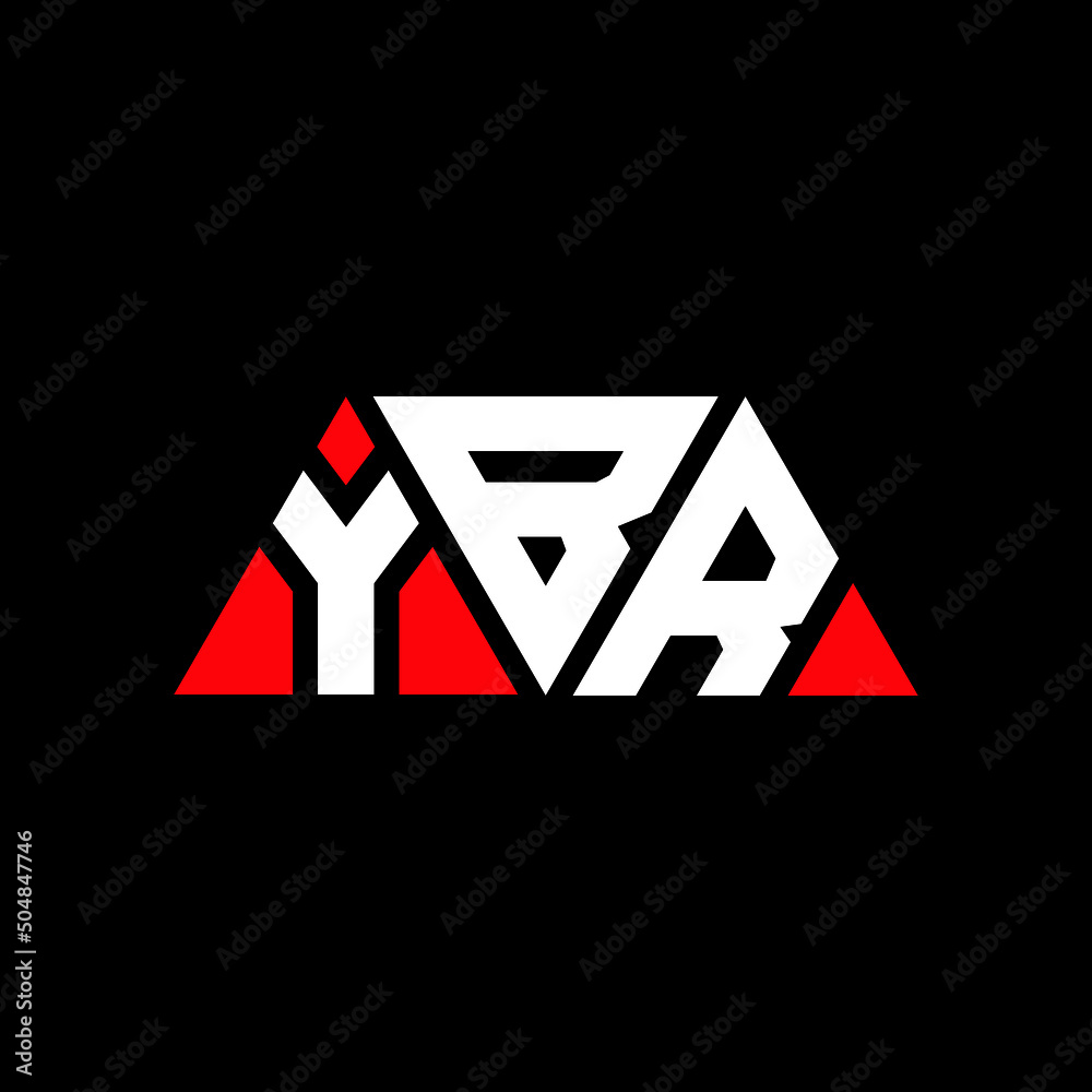 YBR triangle letter logo design with triangle shape. YBR triangle logo ...