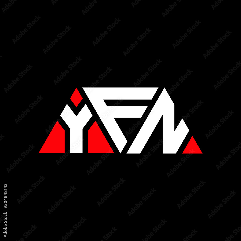 Vetor de YFN triangle letter logo design with triangle shape. YFN ...