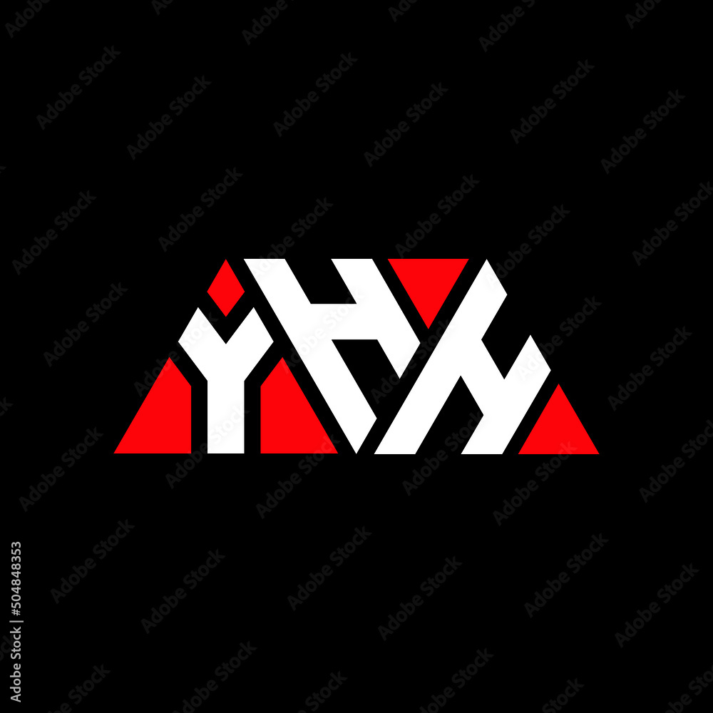 YHH triangle letter logo design with triangle shape. YHH triangle logo ...