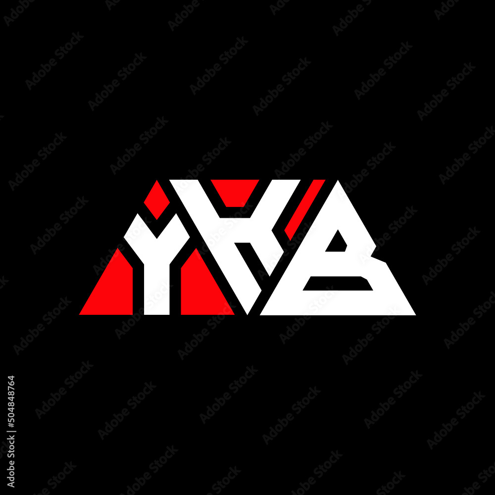 YKB triangle letter logo design with triangle shape. YKB triangle logo ...