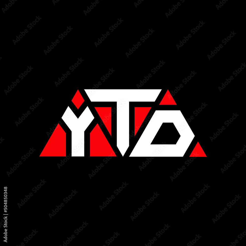 YTD triangle letter logo design with triangle shape. YTD triangle logo ...