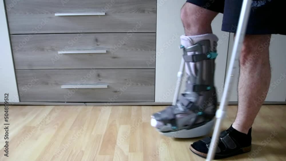European man after Achilles tendon rupture operation is back home with ...