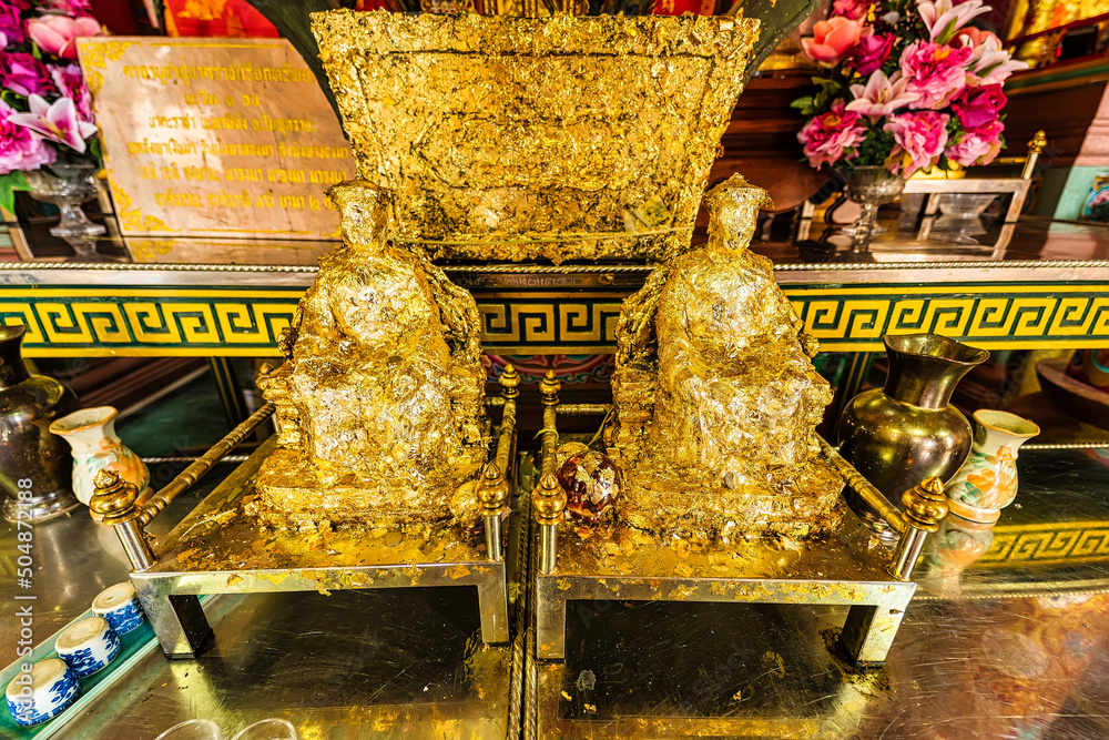 Nakhon Sawan, Thailand - March, 23, 2022 : Shrine Serpent king Chan Sen ...
