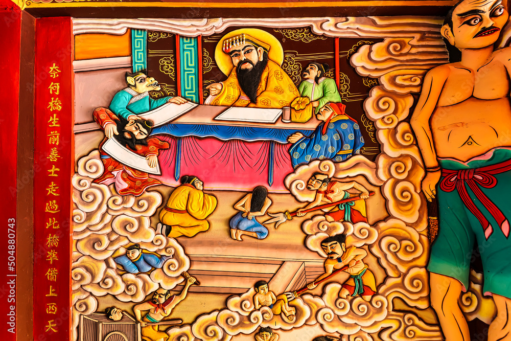 Nakhon Sawan, Thailand - March, 23, 2022 : Shrine Serpent king Chan Sen ...