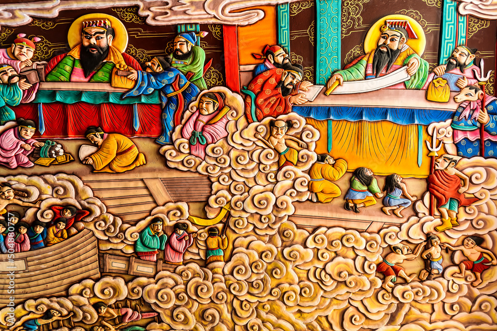 Nakhon Sawan, Thailand - March, 23, 2022 : Shrine Serpent king Chan Sen ...