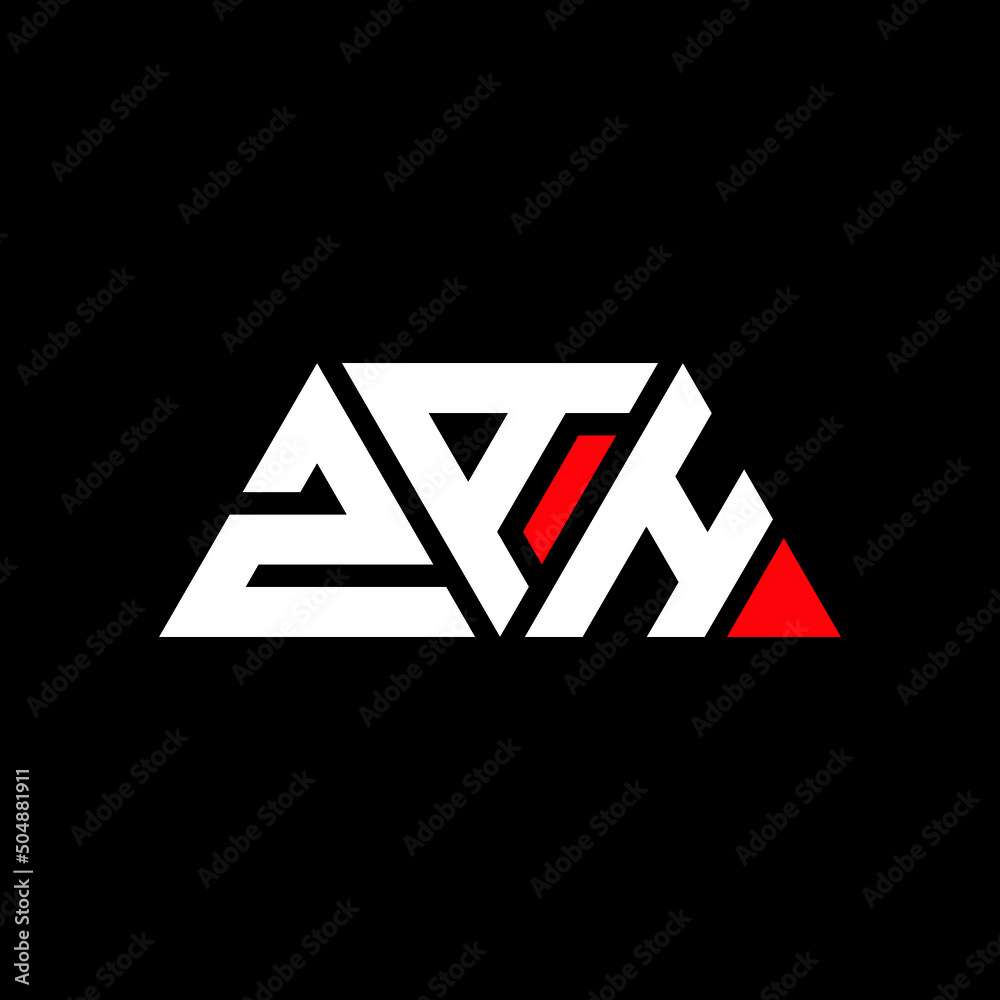 ZAH triangle letter logo design with triangle shape. ZAH triangle logo ...