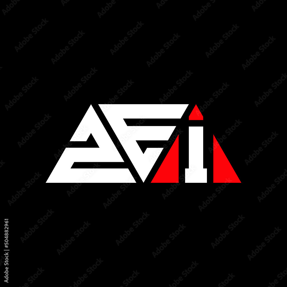 ZEI triangle letter logo design with triangle shape. ZEI triangle logo ...