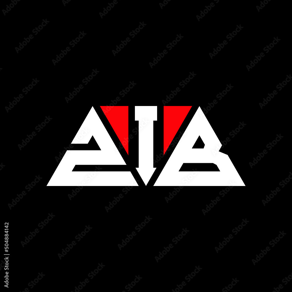 ZIB triangle letter logo design with triangle shape. ZIB triangle logo ...