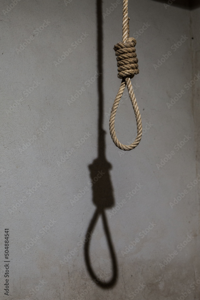 Soga utilizada para los ahorcamientos en la edad media Stock Photo ...